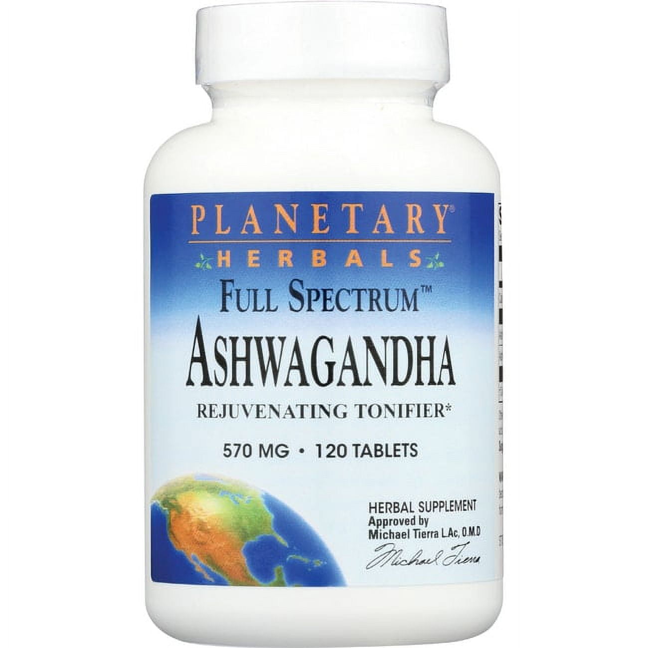 Planetary Herbals Full Spectrum Ashwagandha 570 mg 120 Tabs - Walmart.com