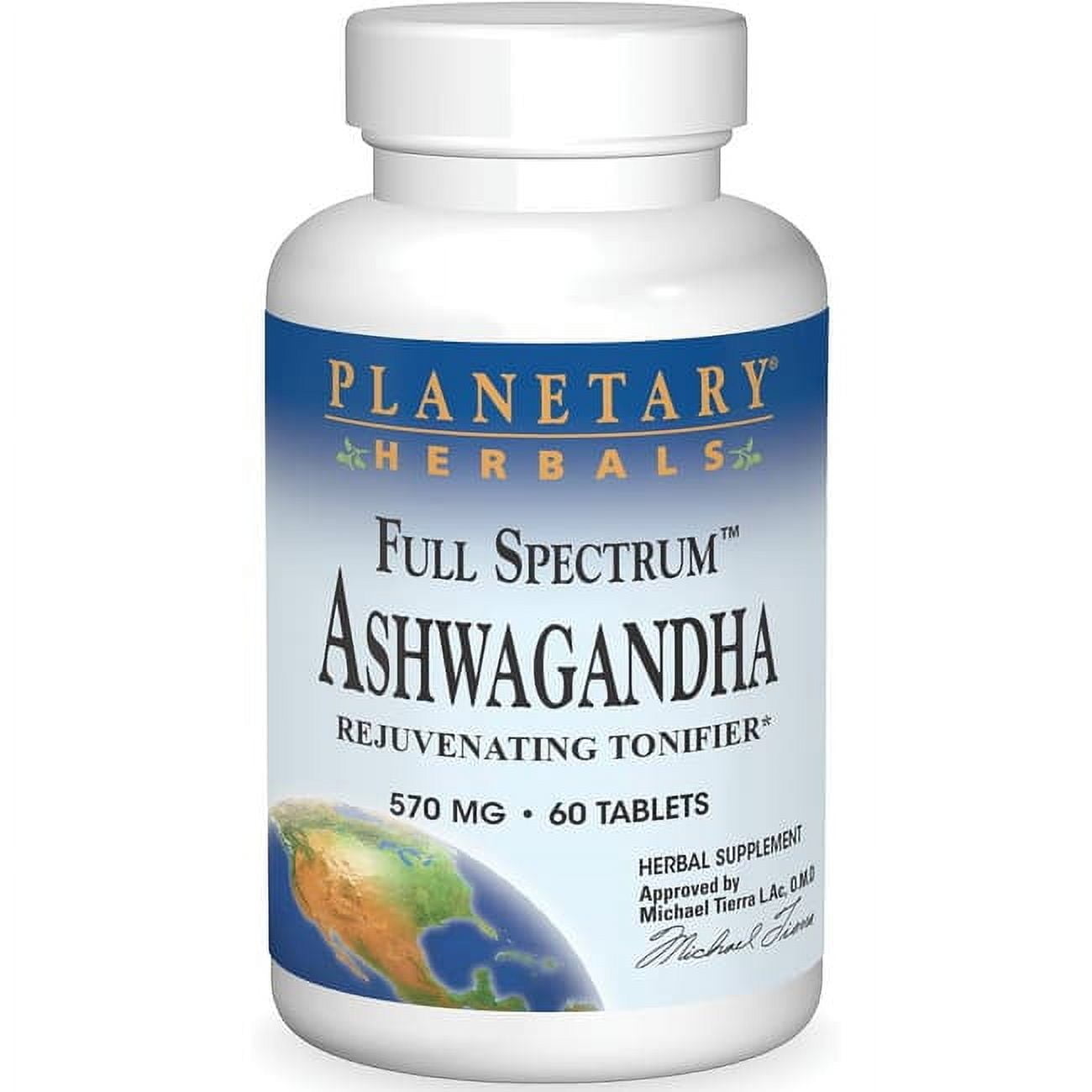 Full Spectrum Ashwagandha By Planetary Herbals - 60 Tablets - Walmart.com