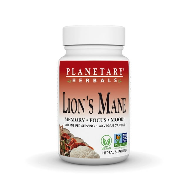Planetary Herbals Lion's Mane 500 mg 30 VegCap - Walmart.com