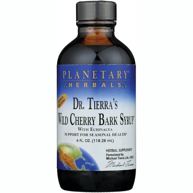 Planetary Herbals Wild Cherry Bark Syrup, Throat Liquid Cough Relief, 4 ...