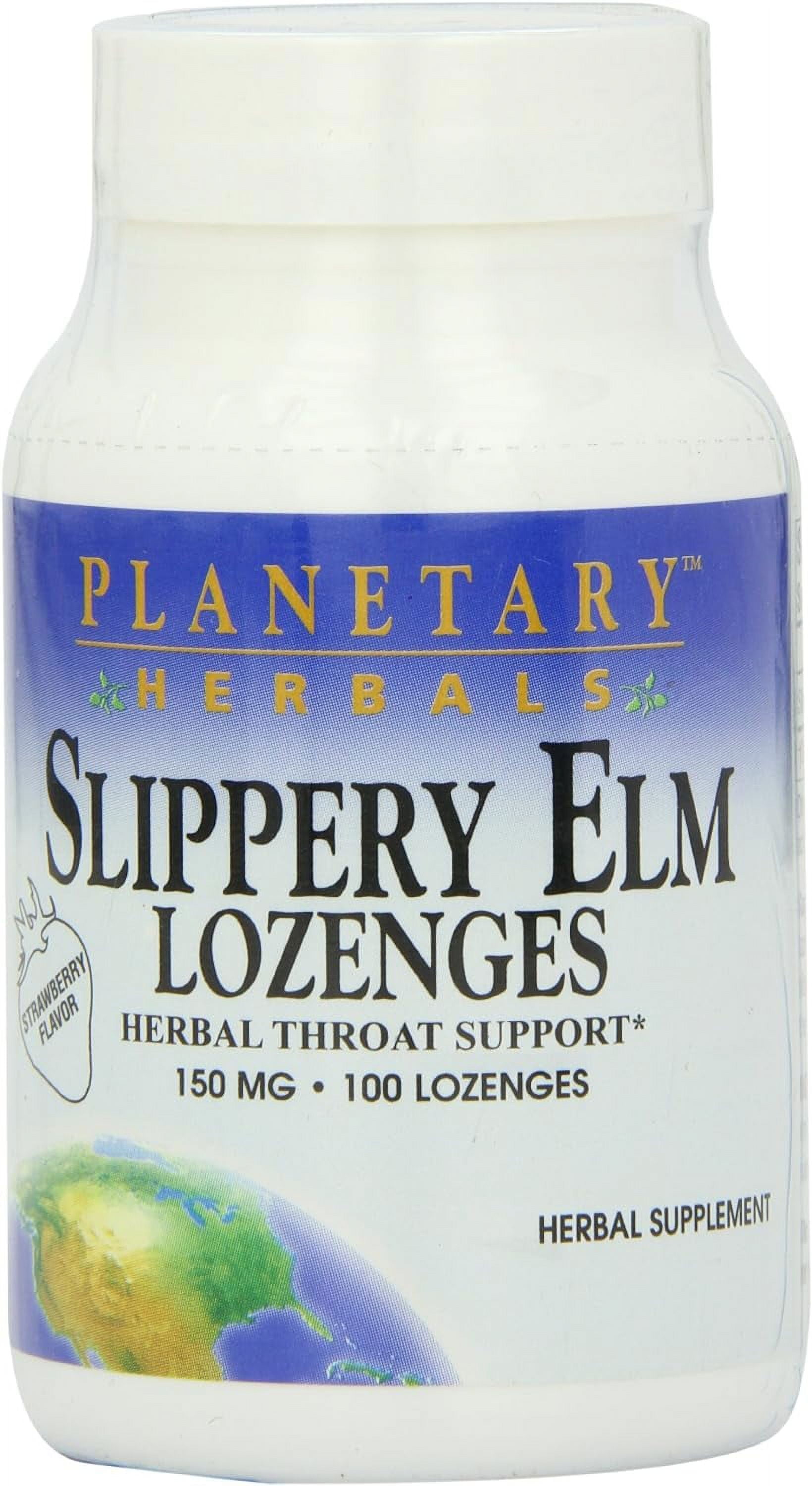 Planetary Herbals Slippery Elm Lozenges Strawberry 100 Lozenge ...