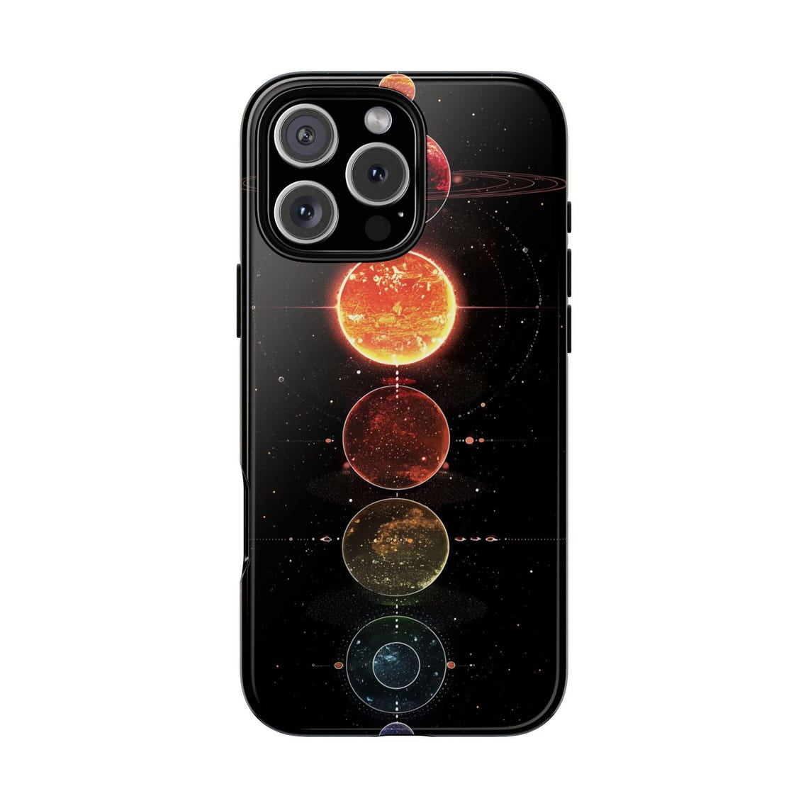Planets Align Cosmic Orbs Phone Case Solar System Art for iPhone 17 16 ...