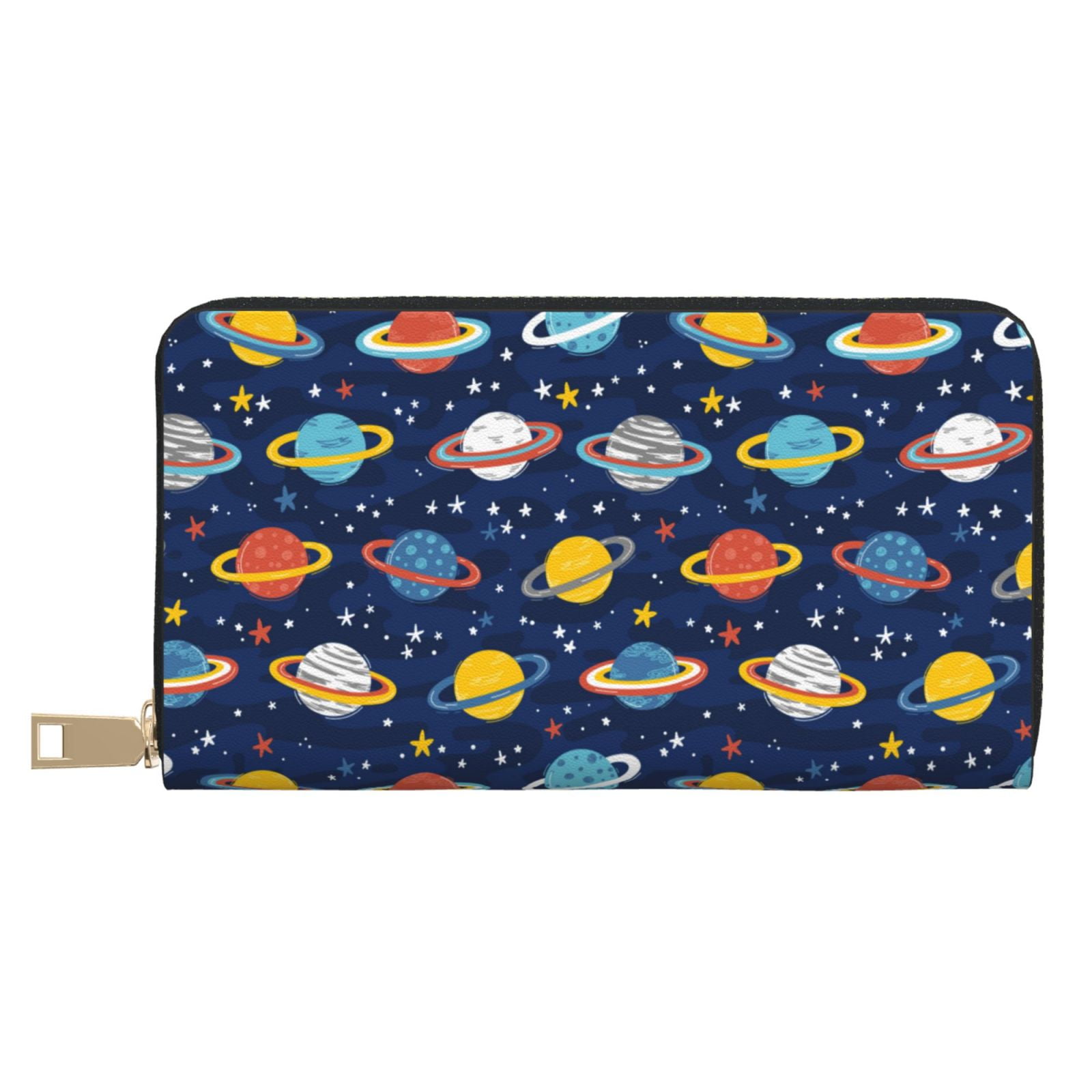 Planets And Stars Wallet Women, Leather Bifold Multi Card Wallet, Women ...