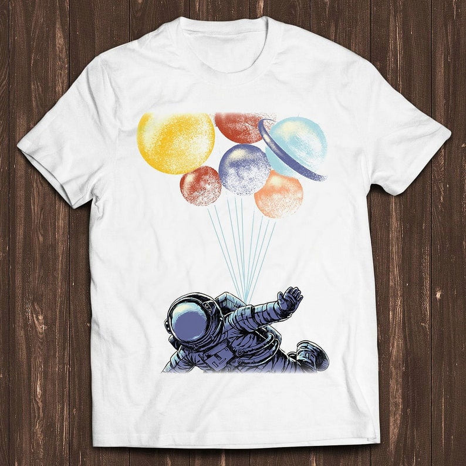 Planets Astronaut Balloons Space Travel Meme Funny Top Style Unisex ...