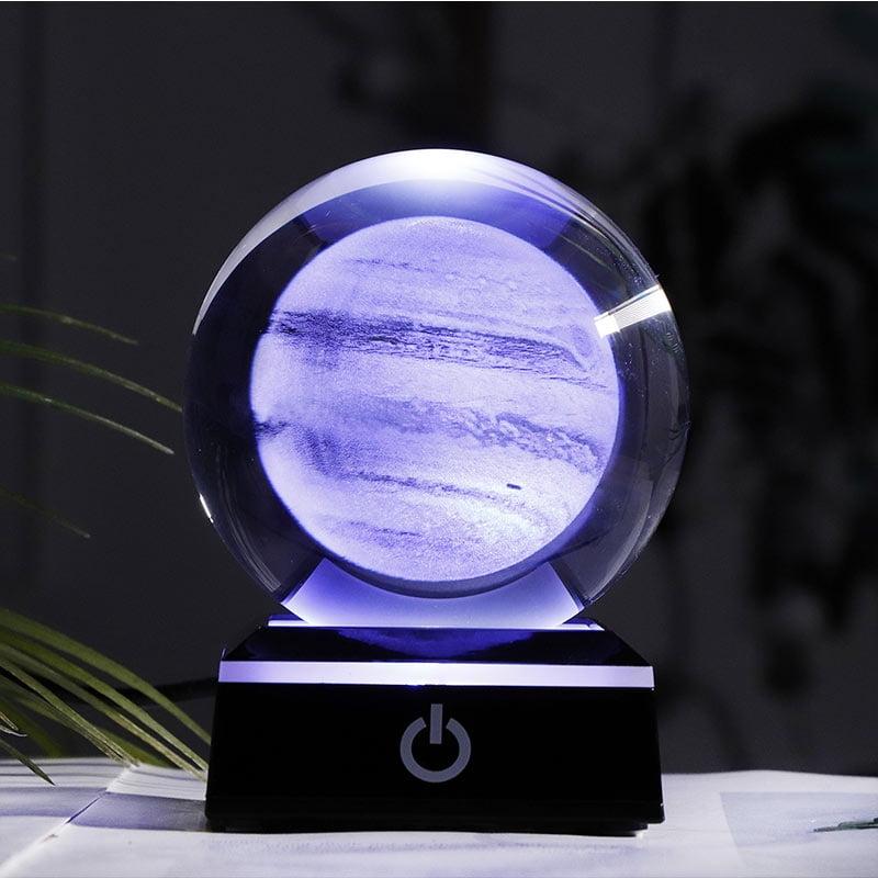 Planets Ball K9 Crystal 3D Engraving Solar System Jupiter Globe with ...