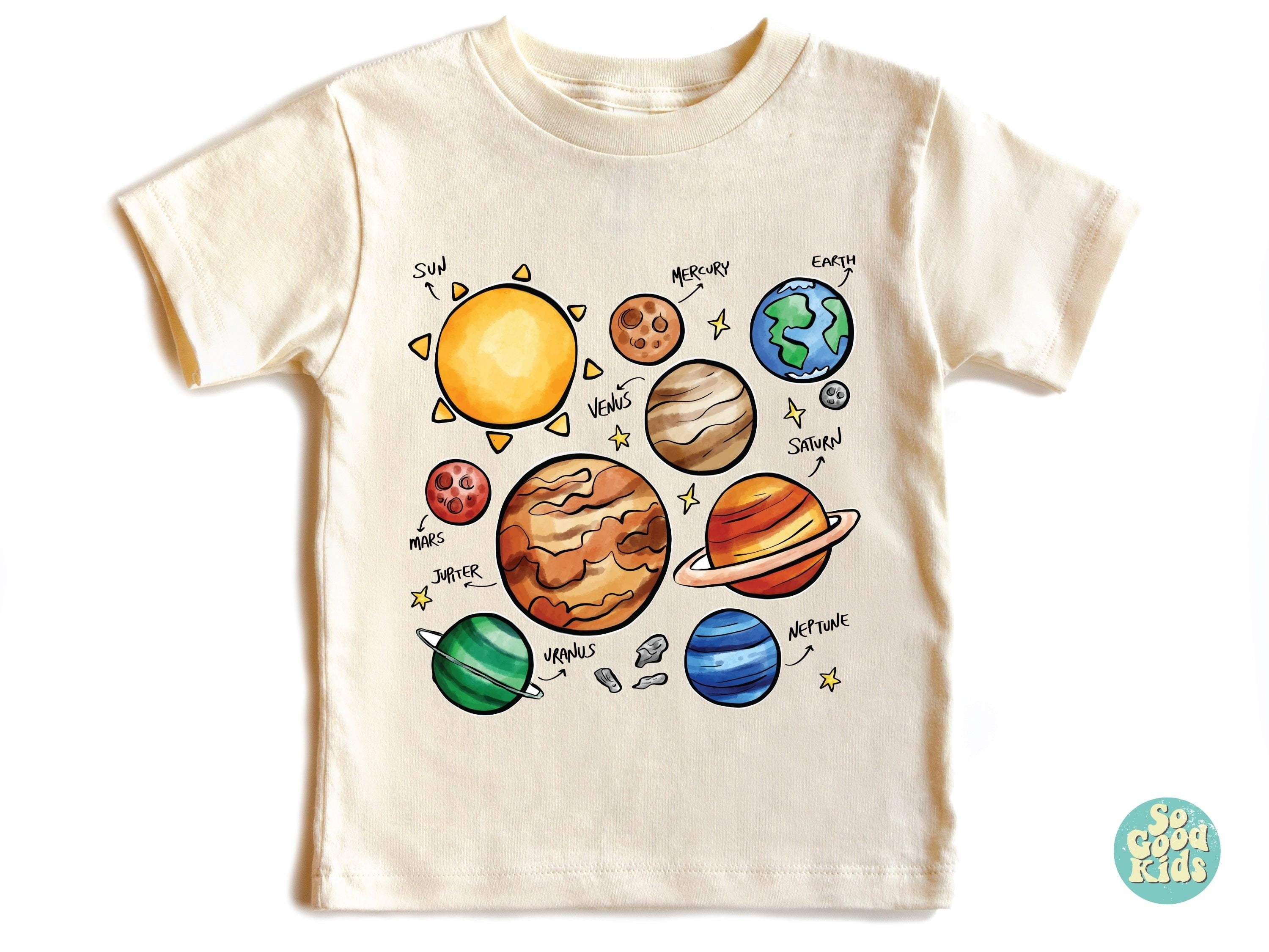Planets Kids Shirt, Astronaut Baby Shirt, Space Birthday Shirt, Solar ...