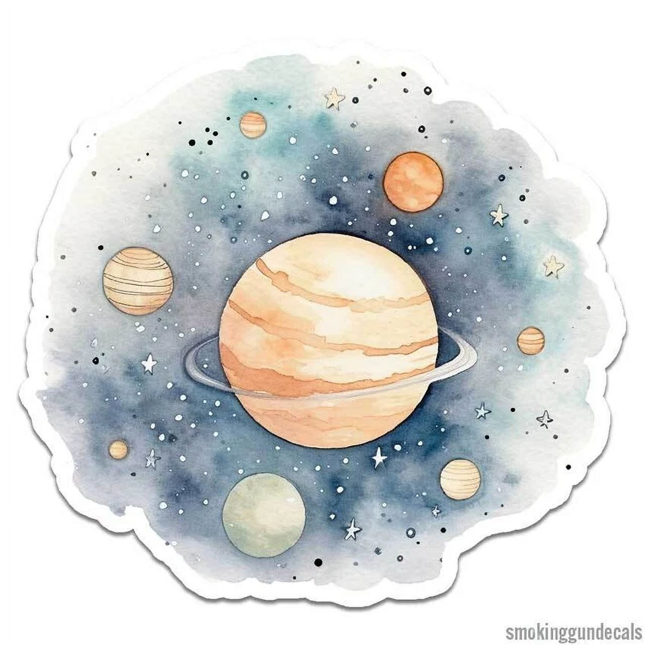 Planets Outer Space Sticker Indoor Outdoor Phone Decal Water Bottle Stickers Car Decals, Laptop ...