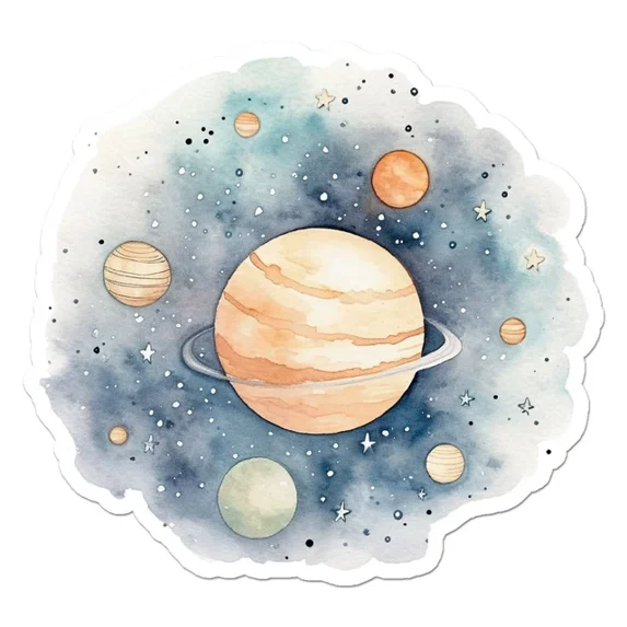 Planets Outer Space Sticker Phone Decal Water Bottle Stickers Car ...
