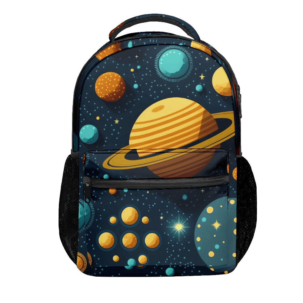 Planets Print Backpack Astronaut Space Backpacks Boy Kawaii School Bags ...
