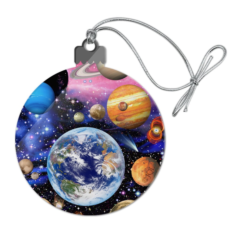Planets Solar System Earth Nebula Acrylic Christmas Tree Holiday ...