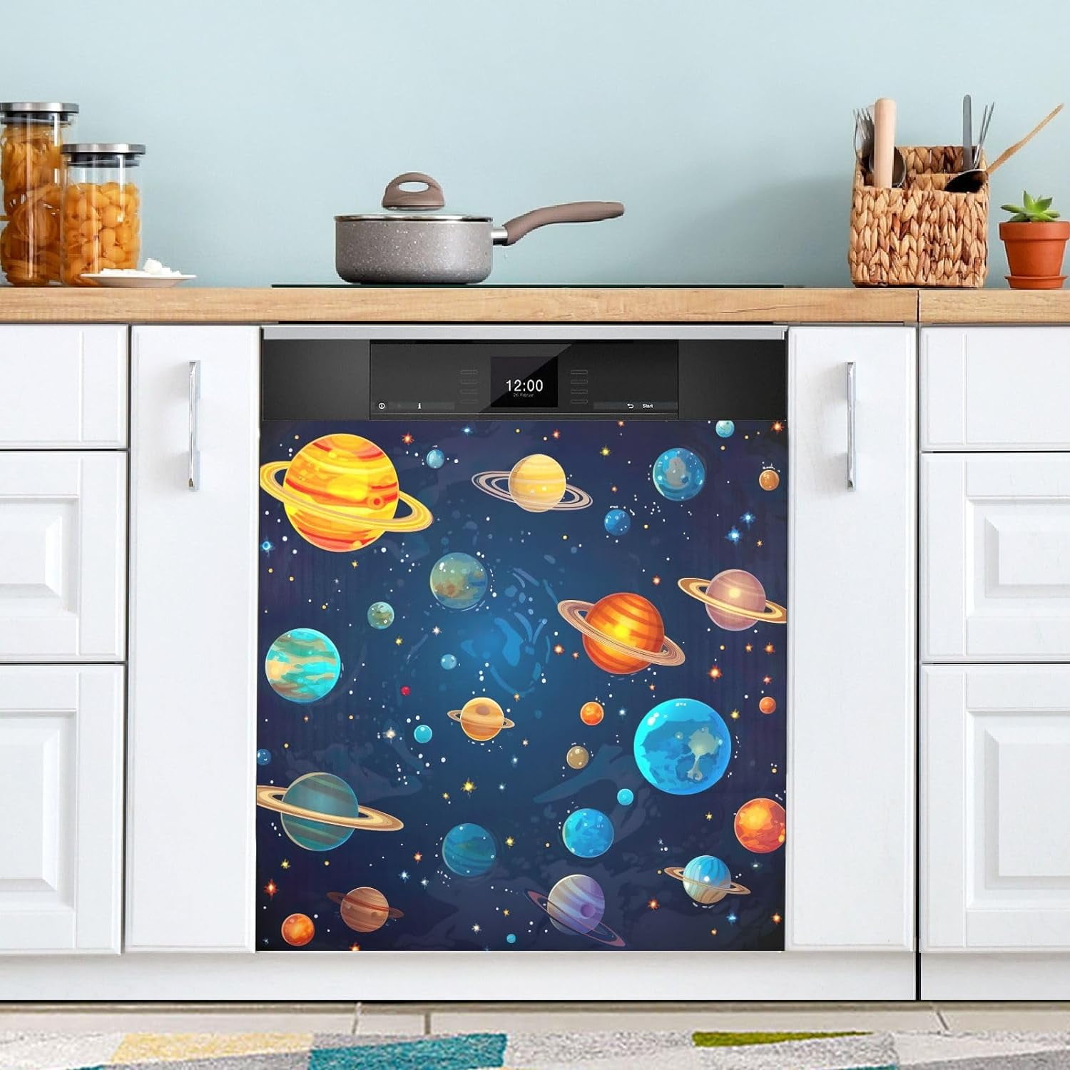Planets and Stars Dishwasher Magnet Cover, Kitchen Dish Washer Door ...