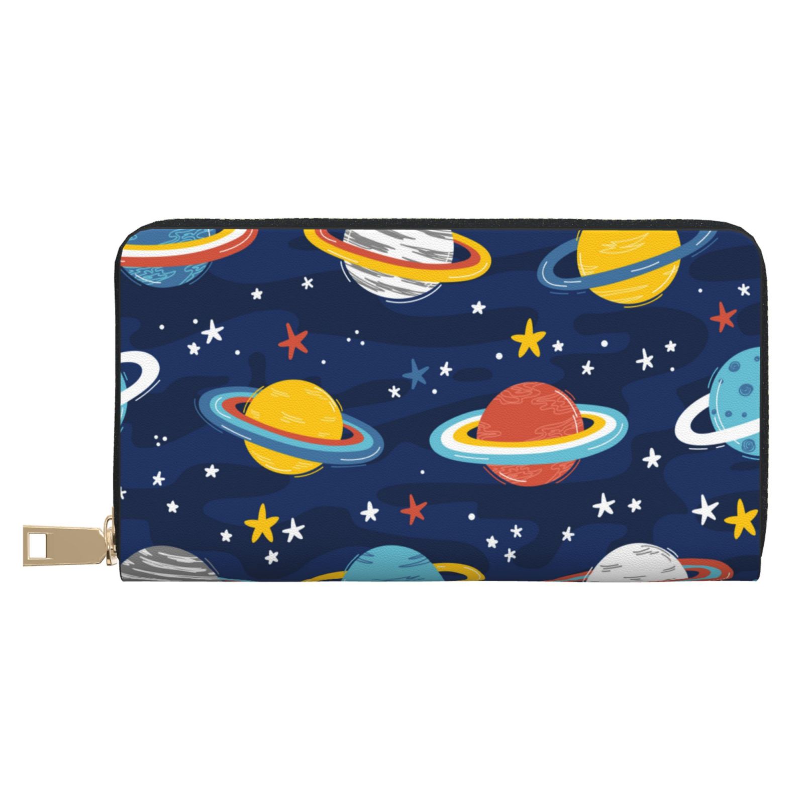 Planets and Stars Wallet Women, Leather Bifold Multi Card Wallet, Women ...