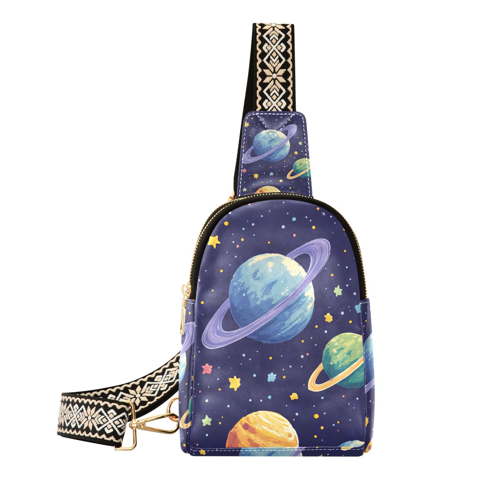Planets in Space Crossbody Bags Fanny Pack Sling Bag for Travel Chest ...