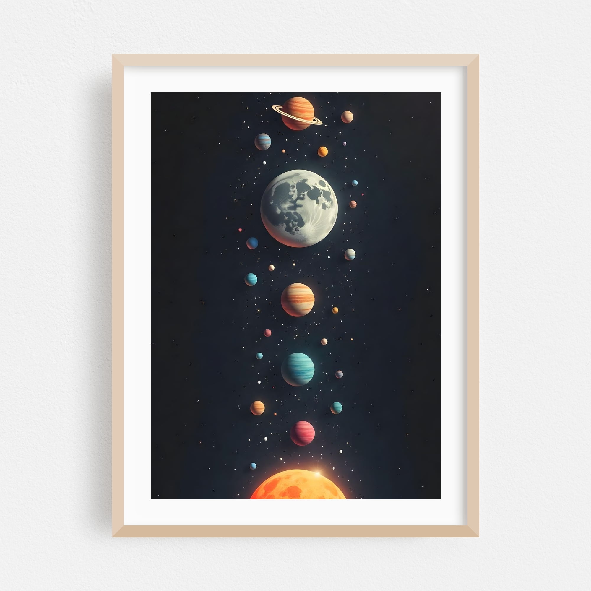 Planets in Space - Photography Space Surrealism Astronomy Cosmic Moon ...