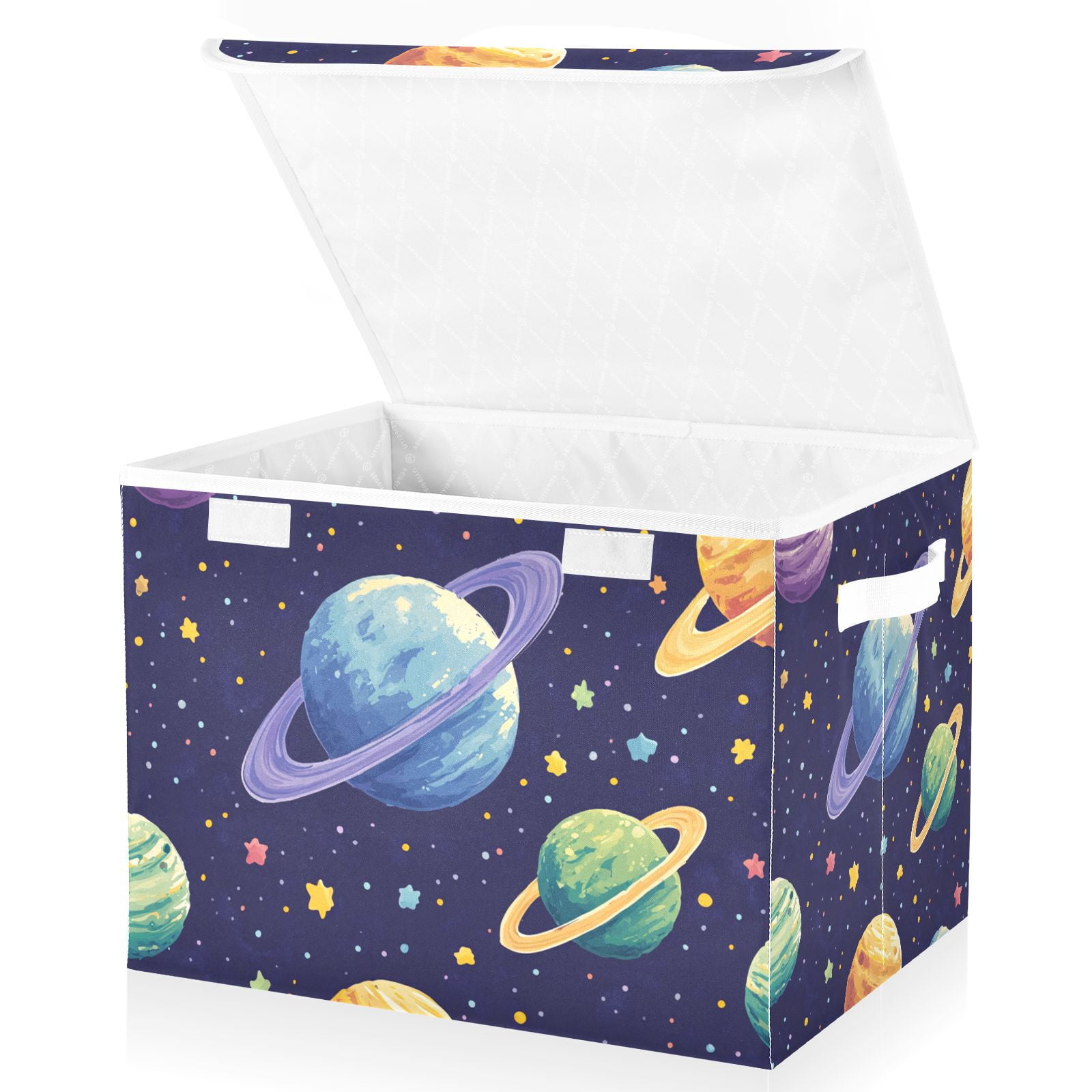Planets in Space Storage Basket for Shelves Foldable Container ...