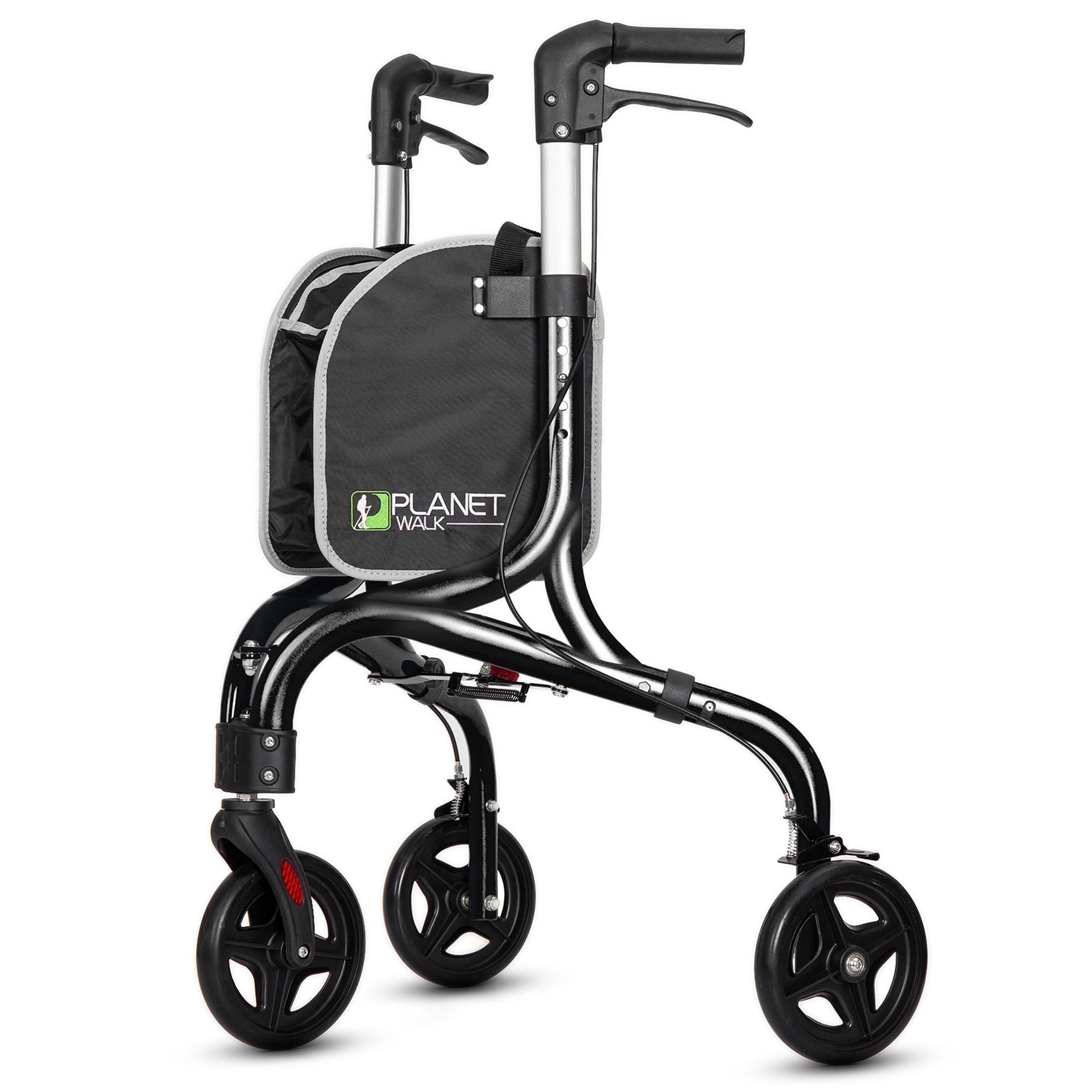 Planetwalk Foldable Senior Mobility Walker - 3-Wheel Lightweight ...