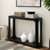 Plank+Beam 46'' Modern Rounded Entryway Console Table, Solid Wood with ...
