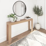 "Plank+Beam Modern 56"" Wooden Entrance Long Console Table, Blonde ...