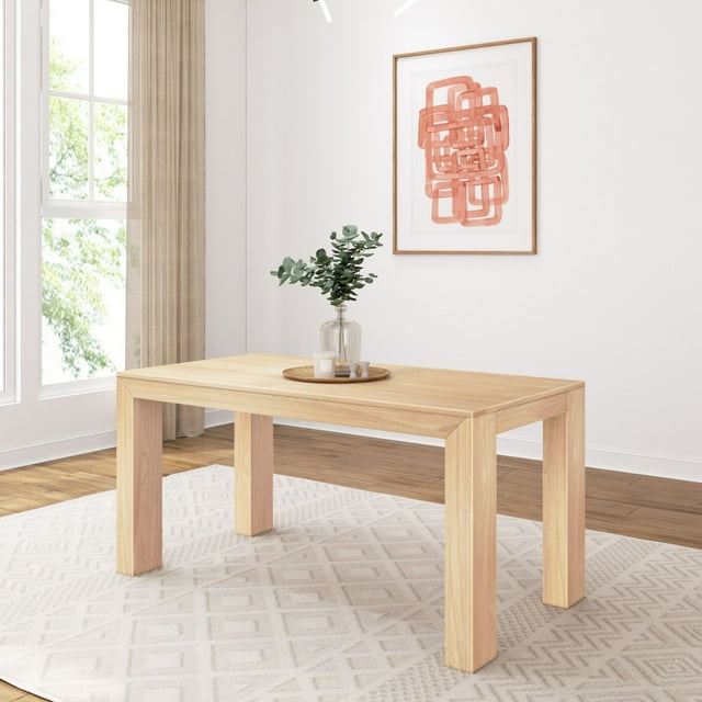 Plank+Beam 60" Modern Dining Table for 4, Solid Wood Rectangular ...