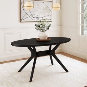 Plank+Beam 72 Inch Wooden Rectangular Dining Table, Solid Wood, Black ...