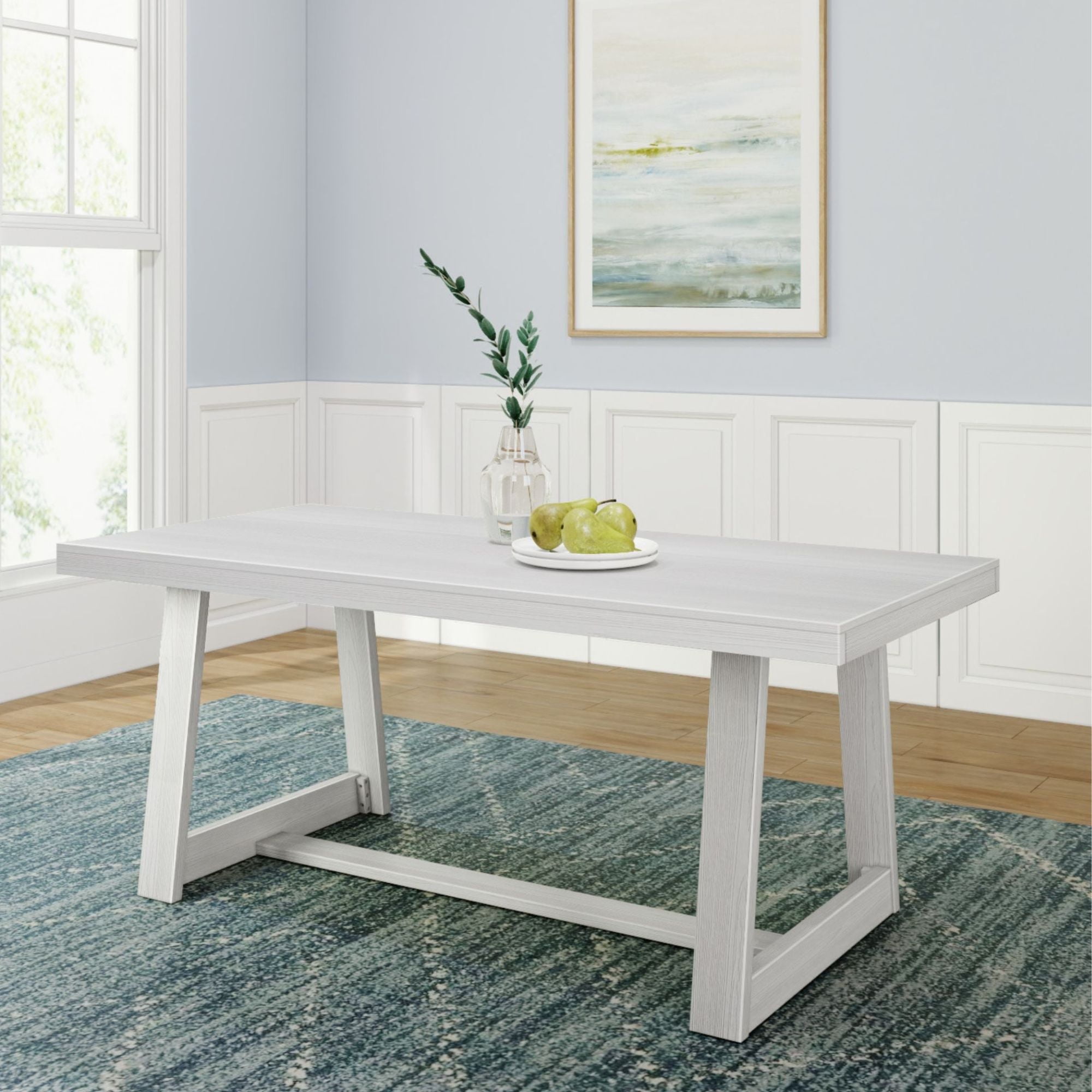 Plank+Beam 72" Dining Table for 6, Classic Farmhouse Solid Wood Kitchen ...