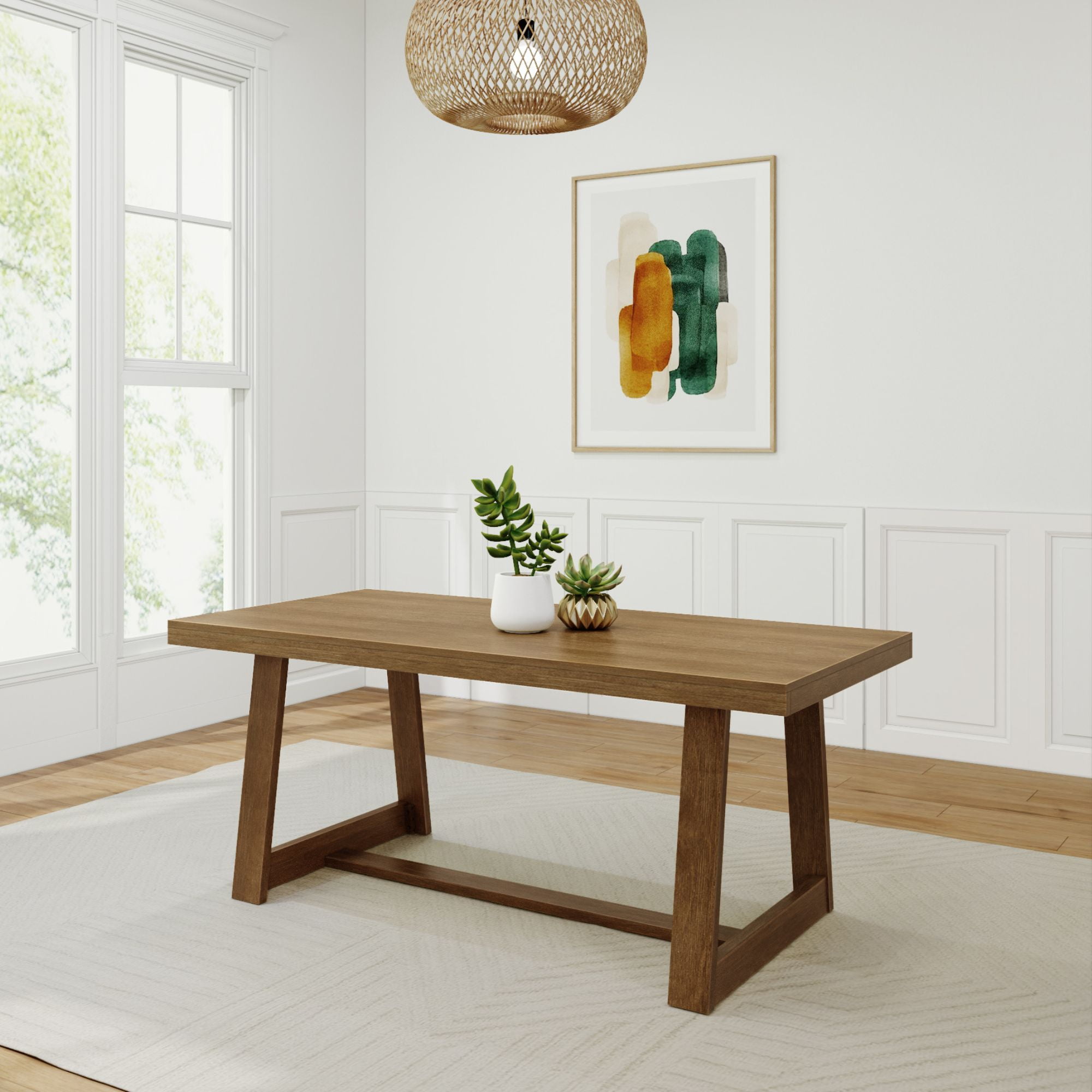 "Jessamine Farmhouse Style Kitchen Dining Room Table, 60"" x 38 ...