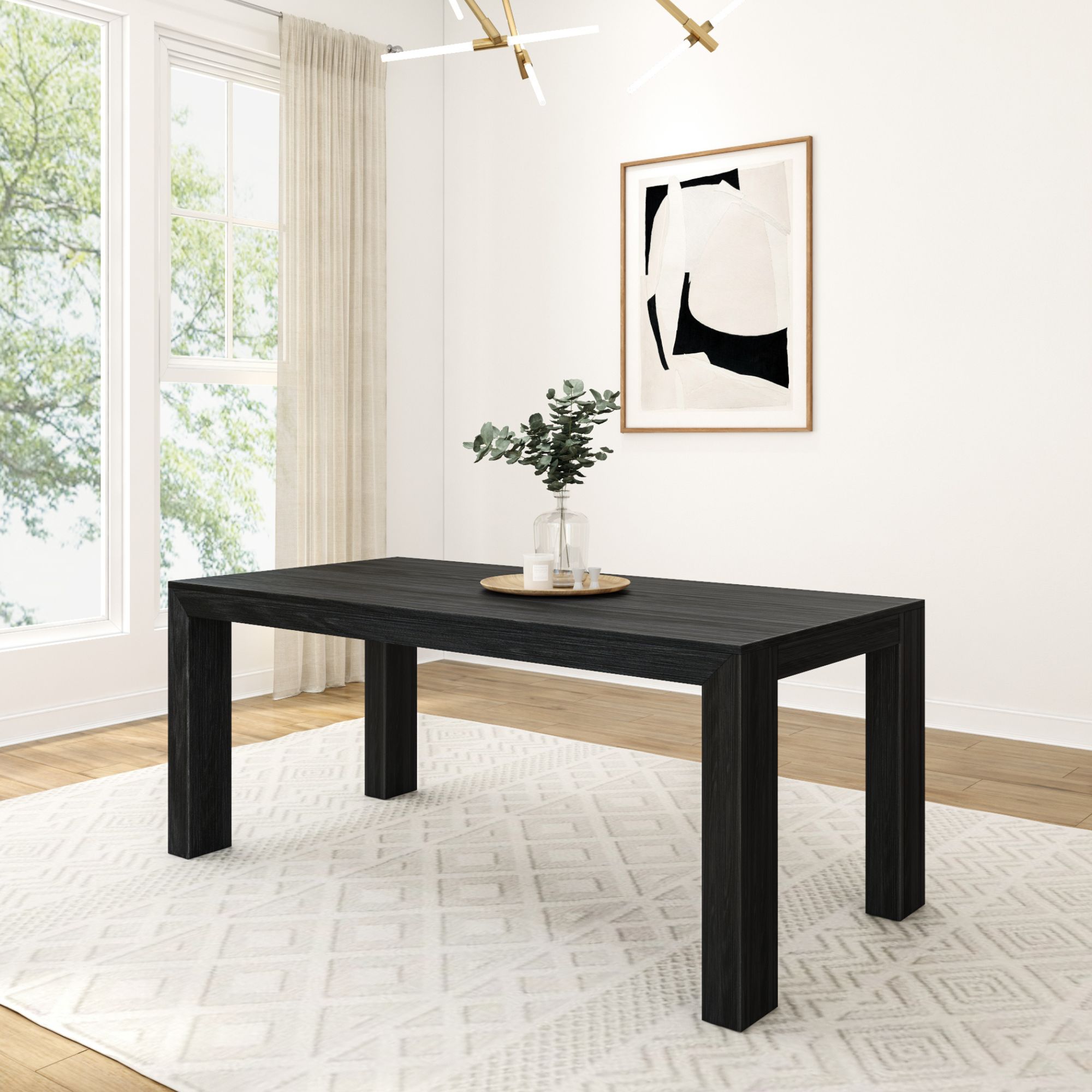 Plank+Beam 72" Dining Table, Solid Wood Kitchen Table, Rectangular ...