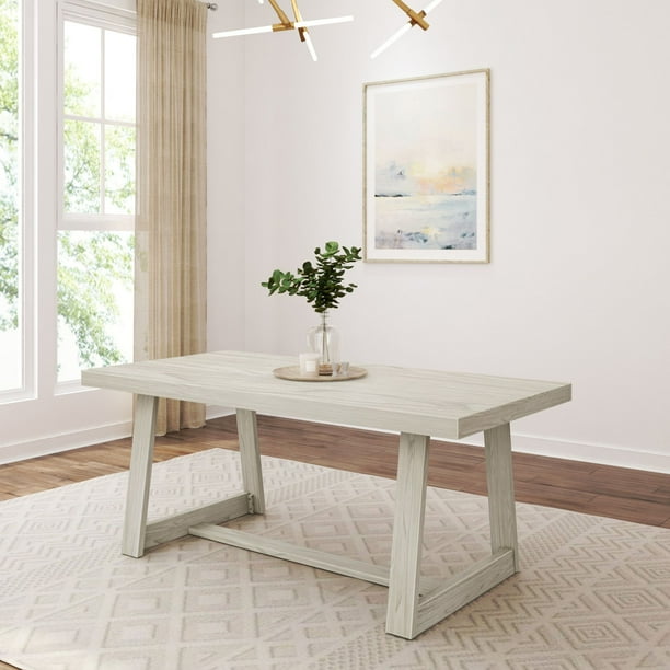 Plank+Beam Farmhouse 72" Dining Table, Solid Wood Rectangular Kitchen ...