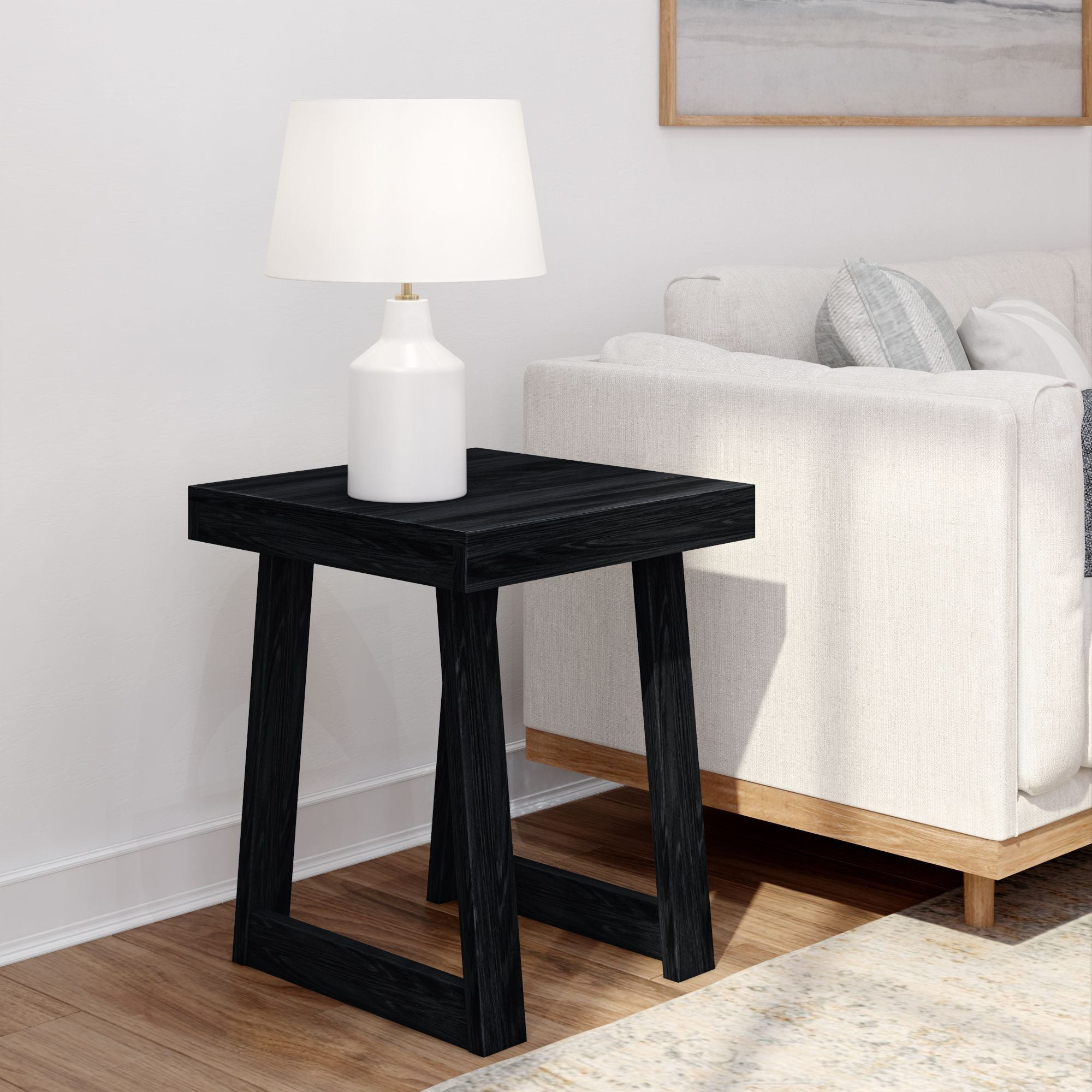 Plank+Beam Classic Square Side Table, Slim Side Table for Living Room ...
