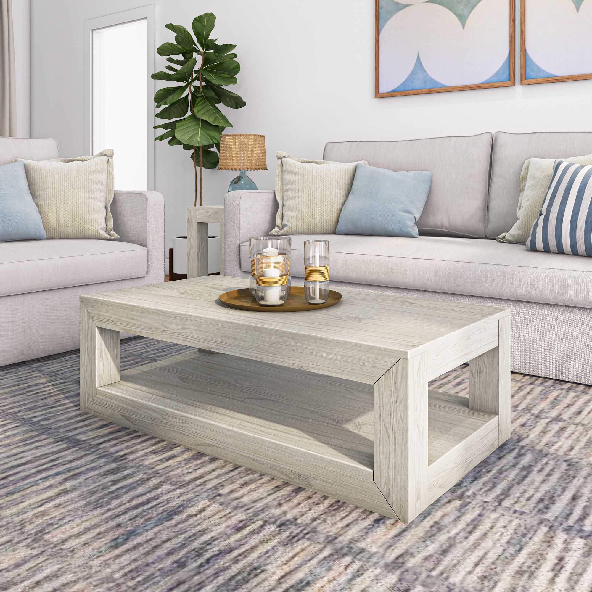 The Pioneer Woman Helen Coffee Table Made With Solid Wood Frame ...