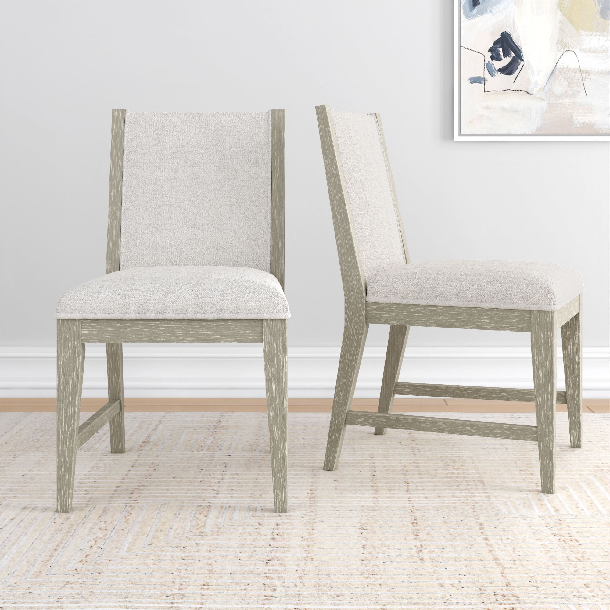 Plank+Beam Solid Wood Dining Chair, Set of 2 Kitchen Chairs with ...