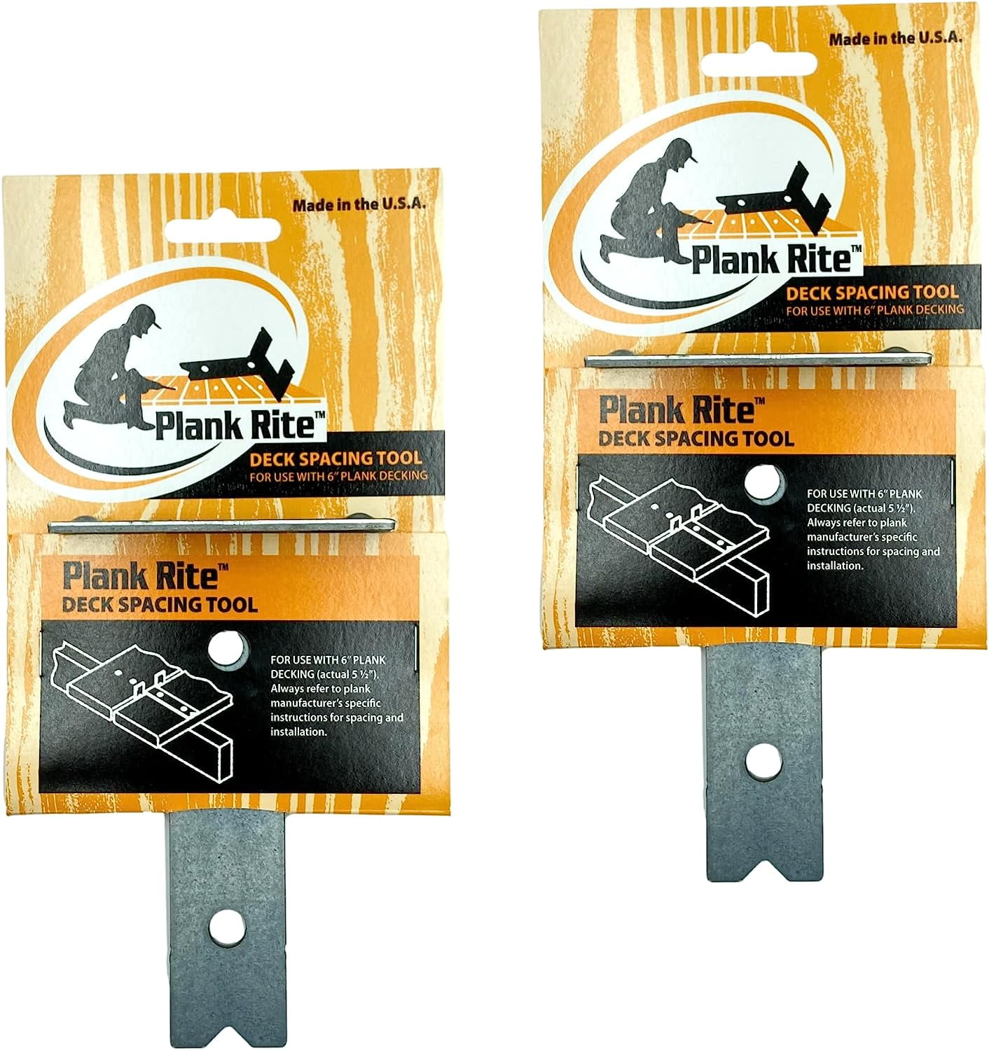 Plank Rite Steel Deck Spacing and Fastening Tool 2Pack for Use with 5-1 ...