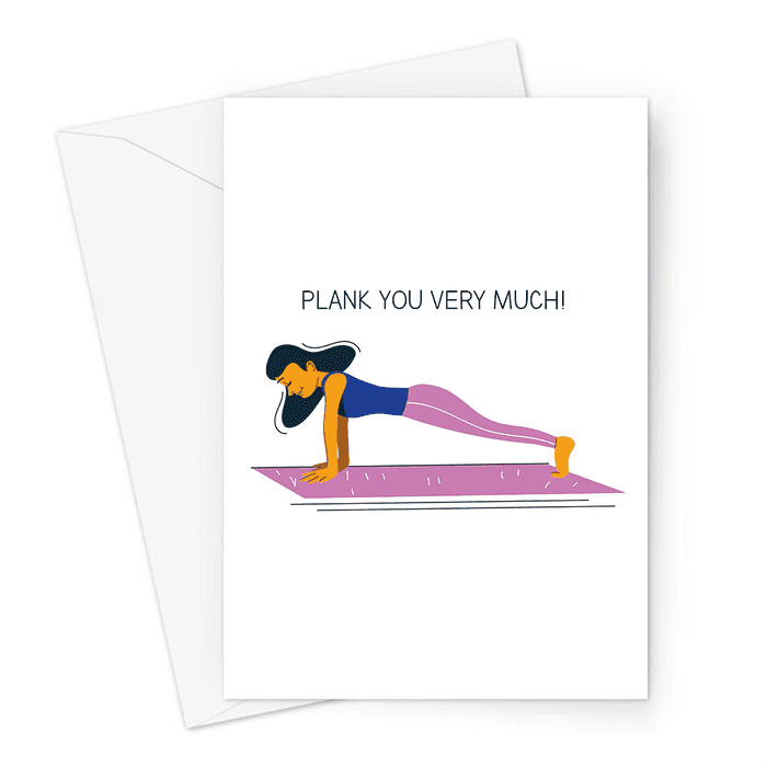 Plank You Very Much Card – Motivational Fitness Greeting for Gym Lovers ...