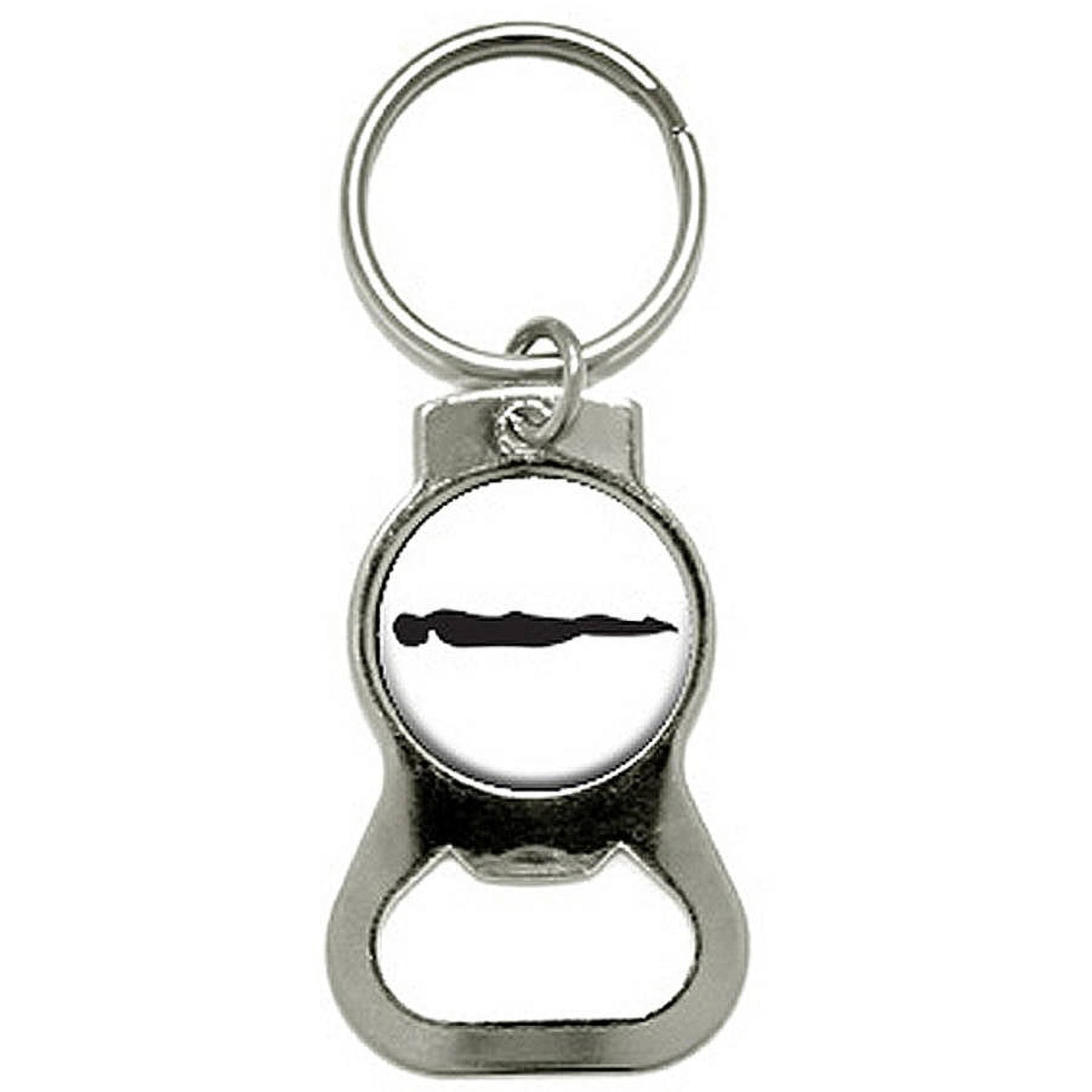Planking Bottle Cap Opener Keychain Ring - Walmart.com