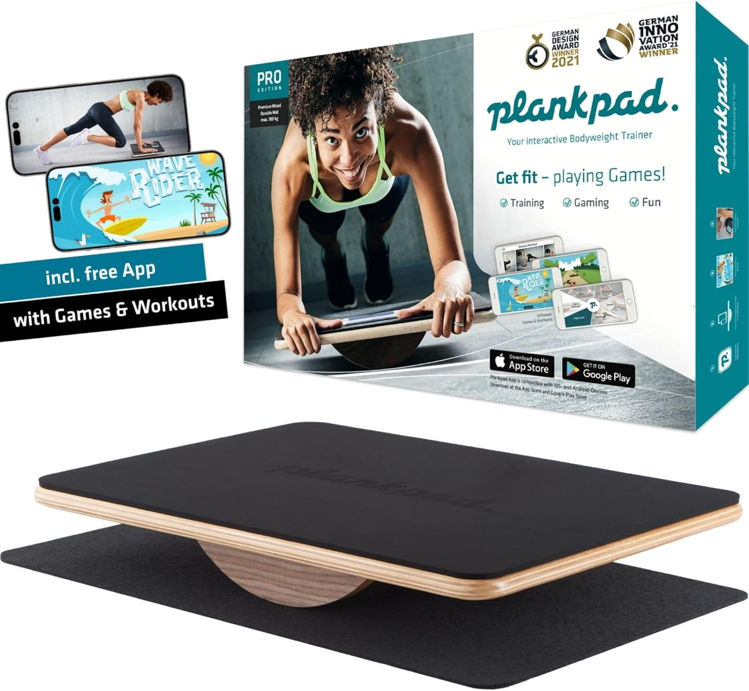 Plankpad PRO – Get fit Playing Games & Workouts; Plank & Balance Board ...