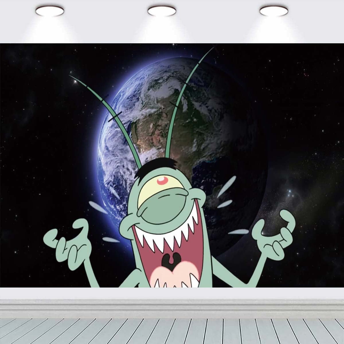 Plankton Backdrop school Taspestry Wall Decor Banner Party Supplies ...