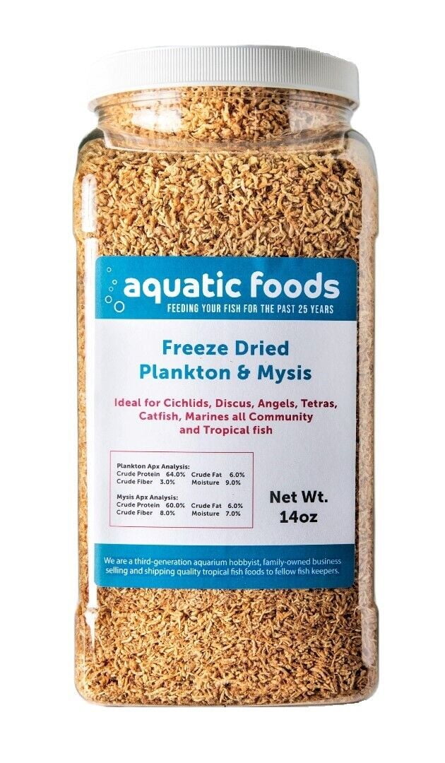 Plankton & Mysis Shrimp --Freeze Dried Floating Small Plankton/Mysis ...