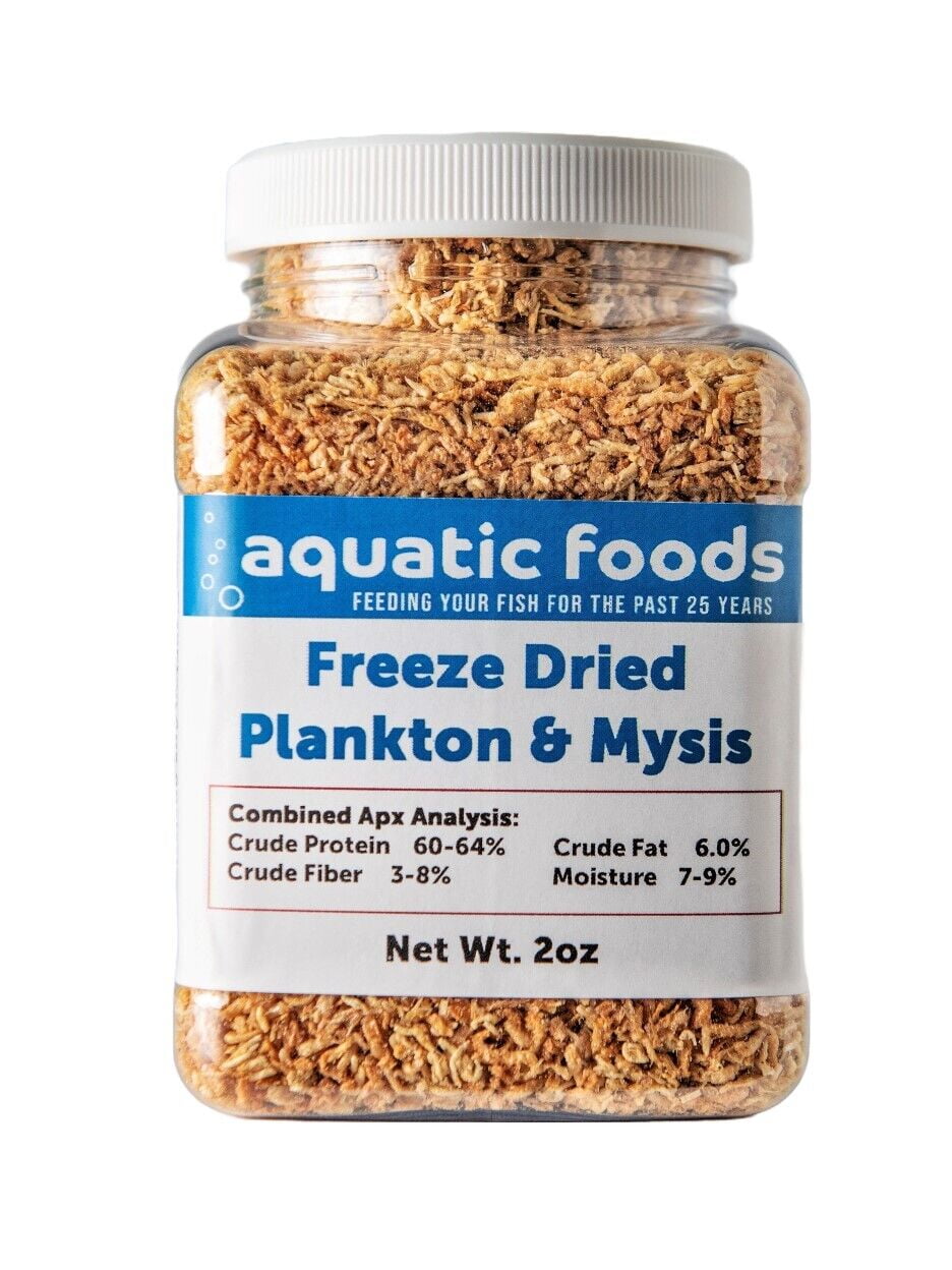 Plankton & Mysis Shrimp --Freeze Dried Floating Small Plankton/Mysis ...