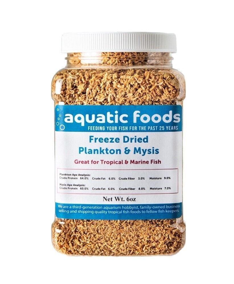 Plankton & Mysis Shrimp --Freeze Dried Floating Small Plankton/Mysis ...