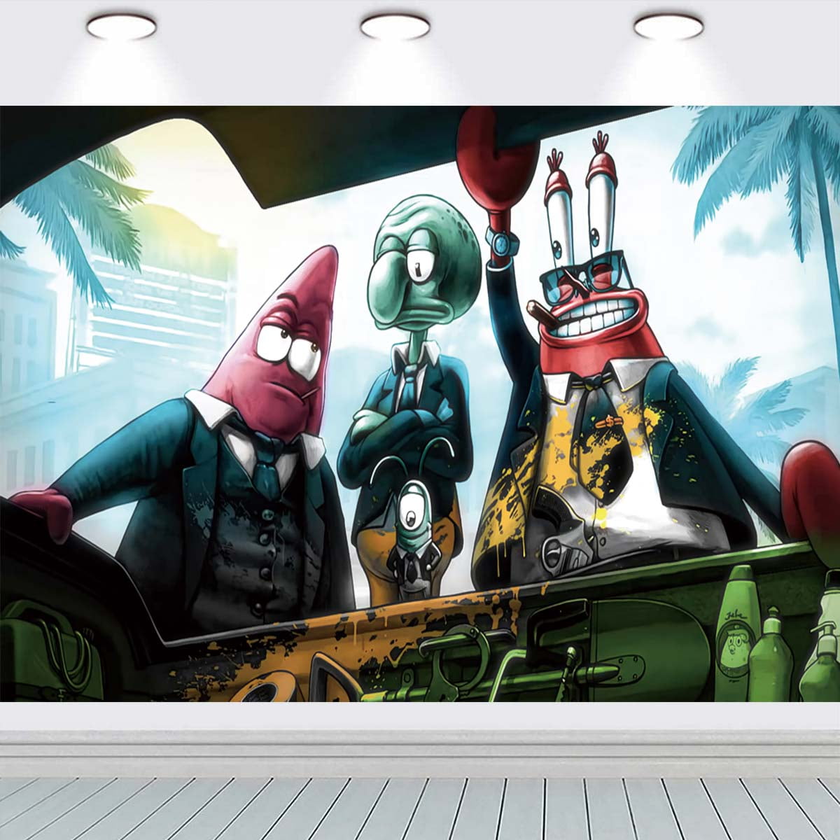 Plankton Post school Wall Decor Birthday Banner Backdrop Background ...