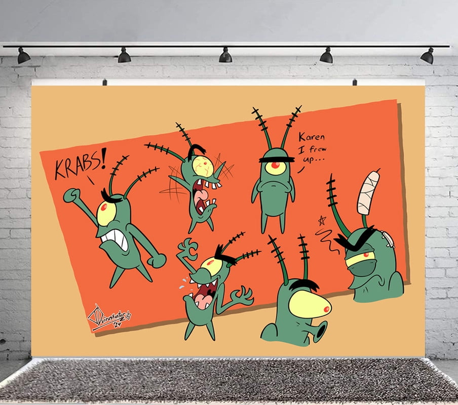 Plankton The Movie Backdrop Banner Party Supplies Poster Movie Theme ...