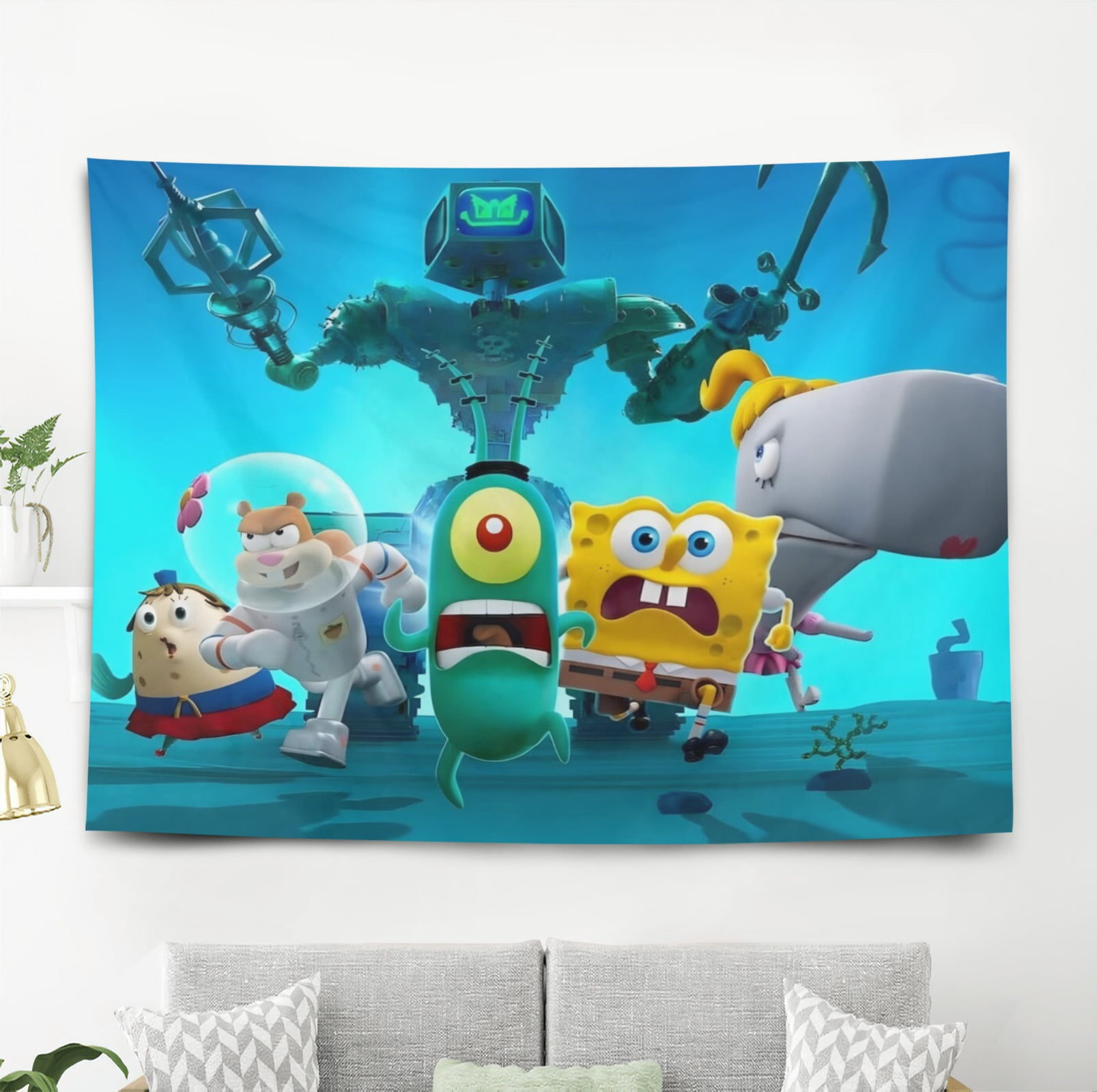 Plankton The Movie-Theme Anti-pilling Tapestry Gift Wall Hanging ...