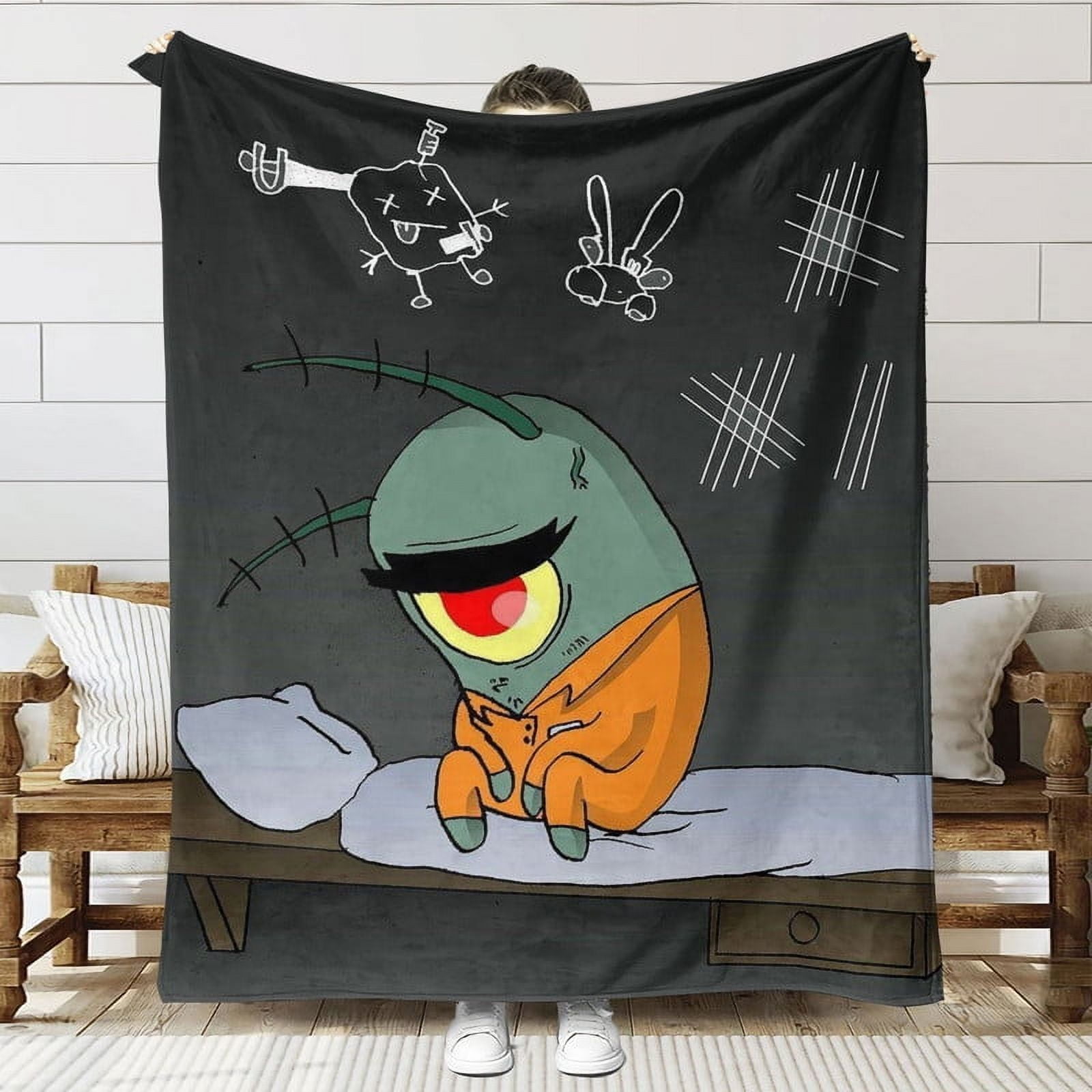 Plankton The Movie Throw Blanket Gifts for Fans Lover Girls Boys Women ...