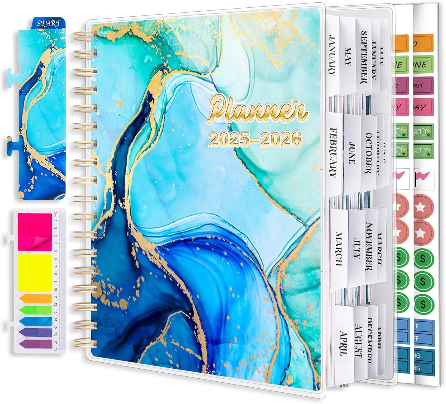 Planner 2025-2026 7.9" x 9.8", Large 18 Months Academic Daily Weekly ...