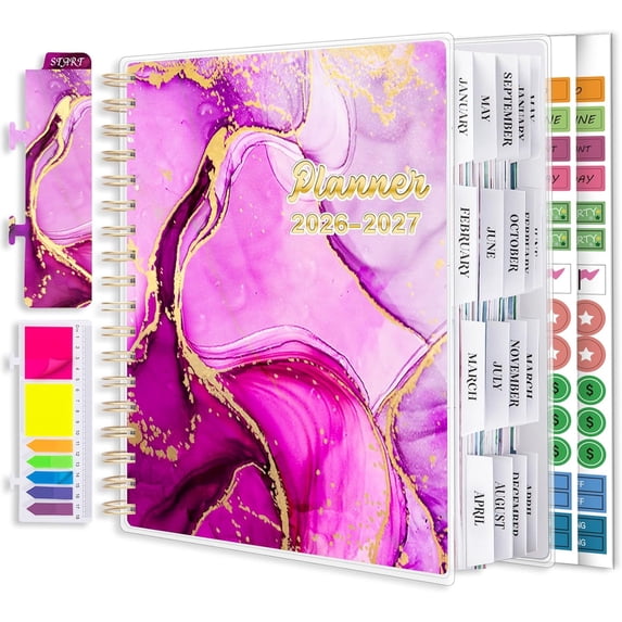 Planner 2026-2027, Large 18 Months Academic Daily Weekly Monthly Yearly ...