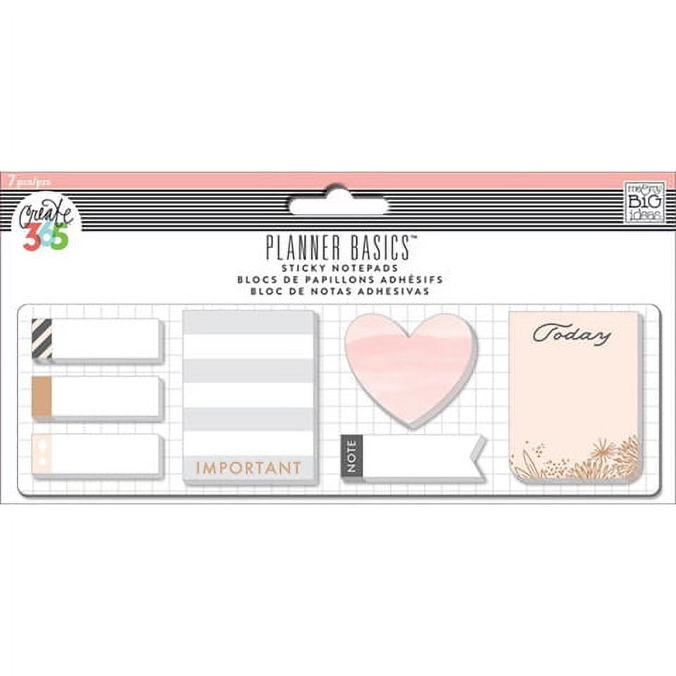 Planner Basics Rose Gold Sticky Notes: 7 Pack - Walmart.com