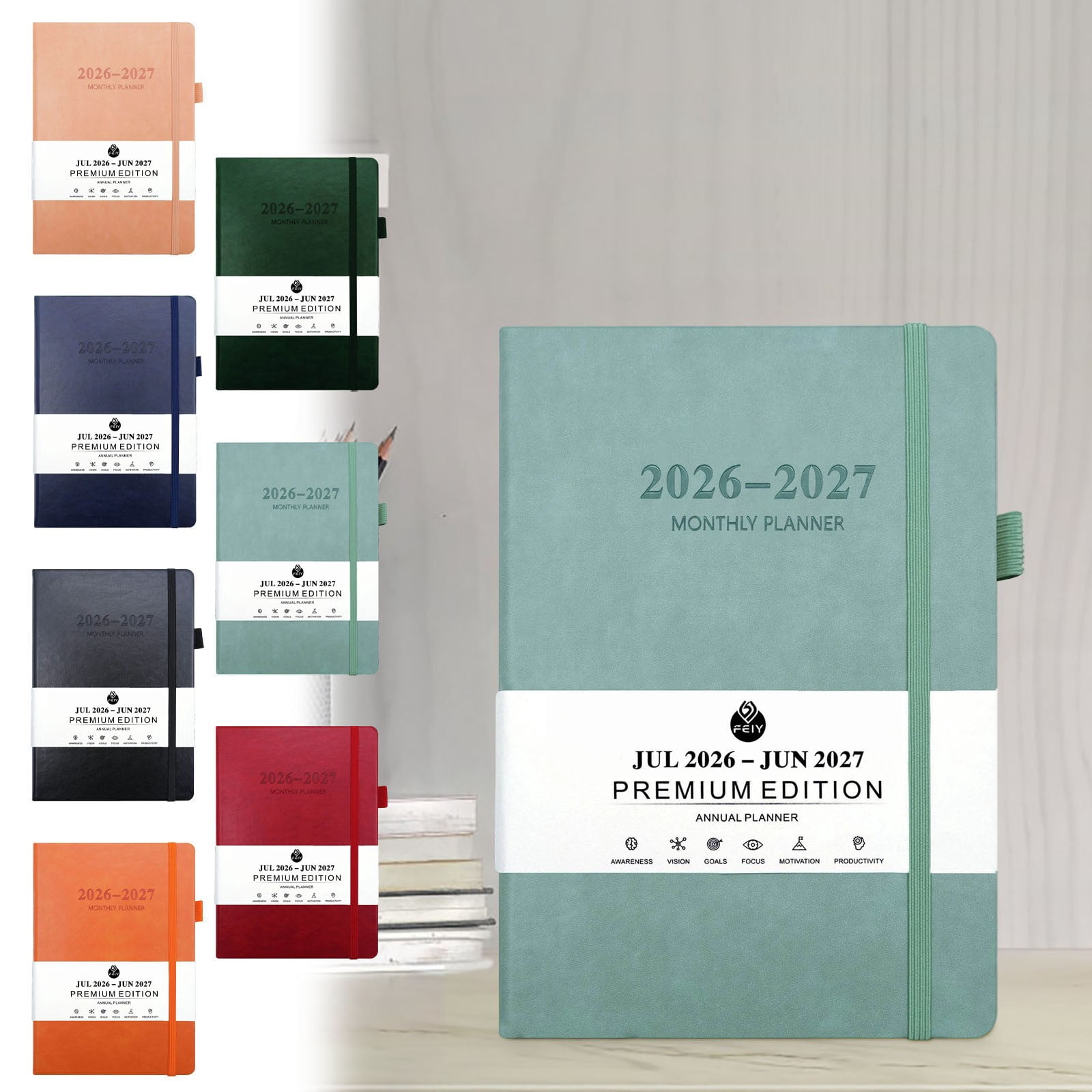 Planner Diary 2026 Weekly Monthly A5 Schedule with Elastic Bands ...