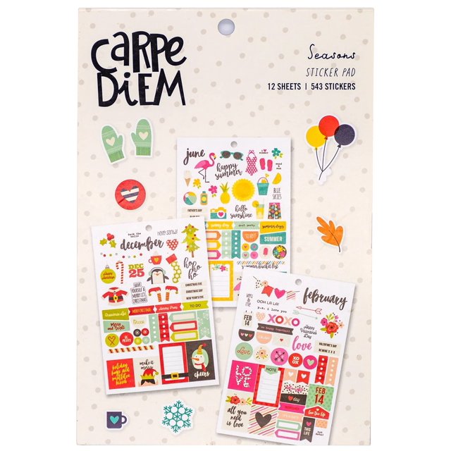 Planner Essentials A5 Stickers 12/Pkg-Seasons, 543 Stickers - Walmart.com