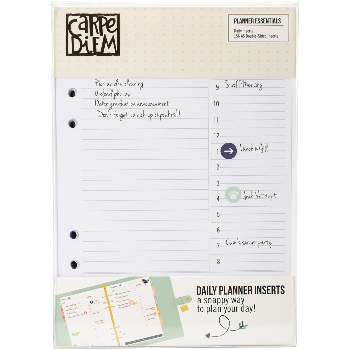 Planner Essentials Double-Sided A5 Inserts 156/Pkg-Daily - Walmart.com