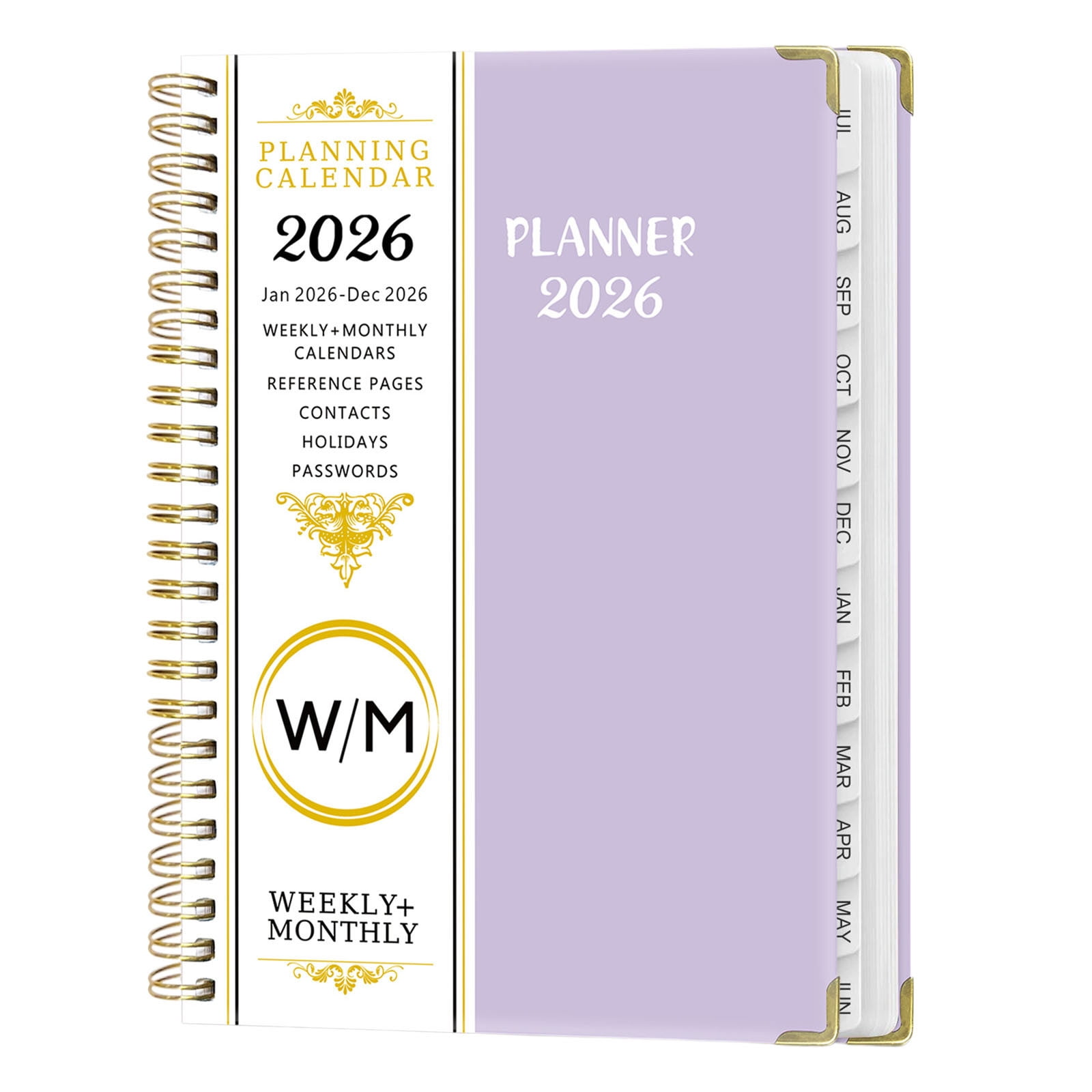 Planner Notebook, 2026 Yearly Schedule Organizer, Monthly Calendar with ...